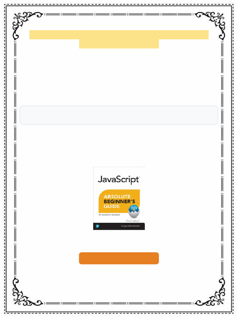 Javascript Absolute Beginners Guide Third Edition Kirupa Chinnathambi digital download | PDF ...