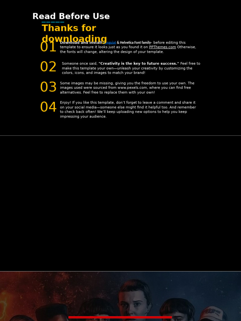 Free Stranger Things PowerPoint Template Ppthemes | PDF