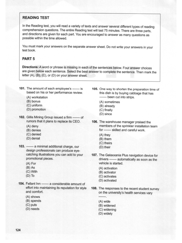RC - TEST 5 | PDF
