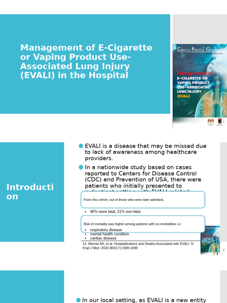 EVALI Management Guidelines for Hospitals | PDF | Pneumonia | Medical ...