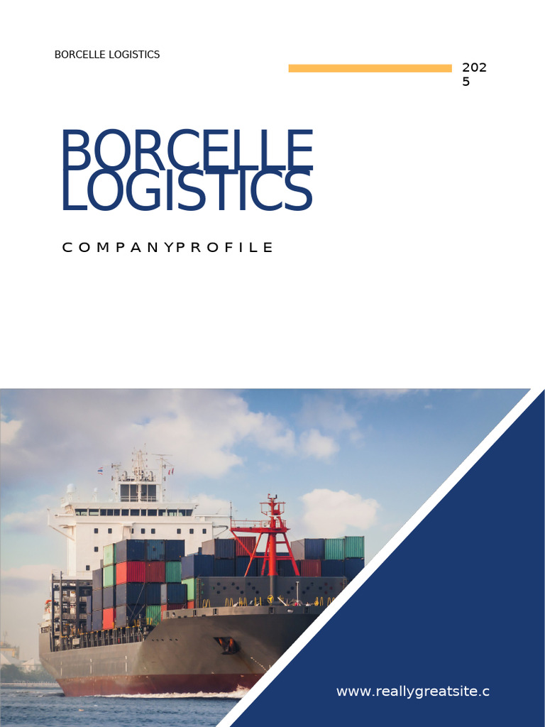 Yellow and Blue Modern Logistics Company Profile A4 Document | PDF