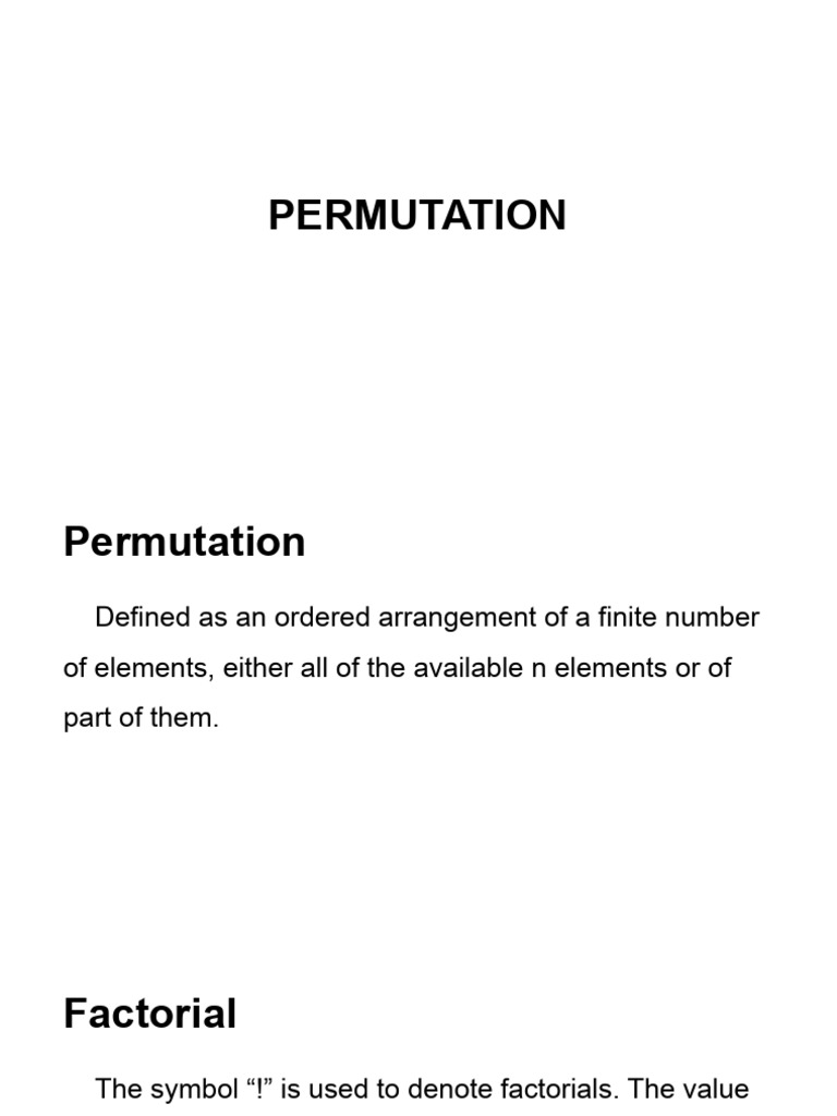 Permutation Combination.pptx | PDF | Permutation | Combinatorics