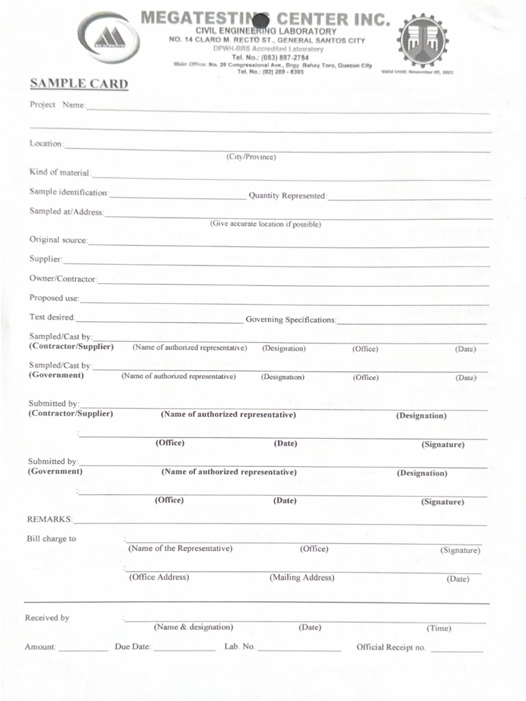 Sample Card-Gensan | PDF