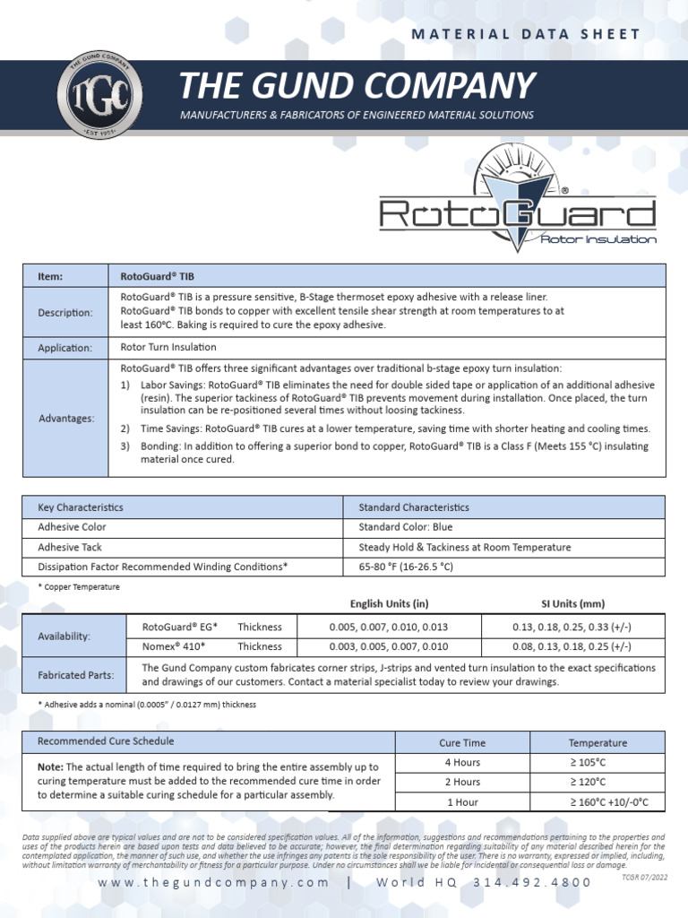 RotoGuard TIB Data Sheet by The Gund Co 96afa1db 283b 4107 Aa1c ...