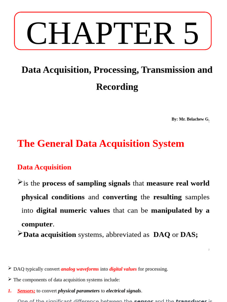 Chapter 5 - Data Aquisition | PDF | Data Acquisition | Electron