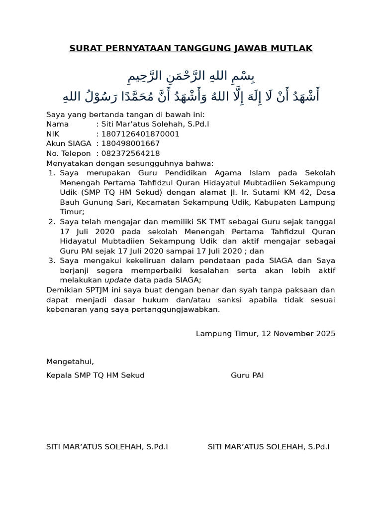 SPJTM PPG Siti Mar'Atus Solehah | PDF