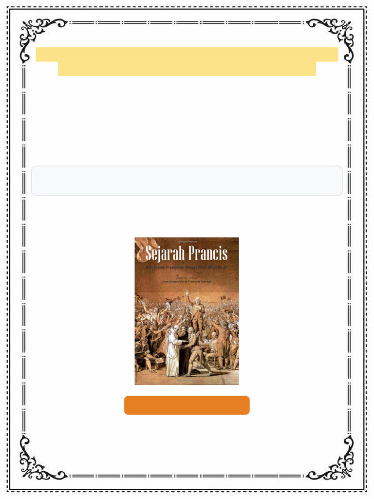 Sejarah Prancis Dari Zaman Prasejarah Hingga Akhir Abad Ke 20 Jean ...