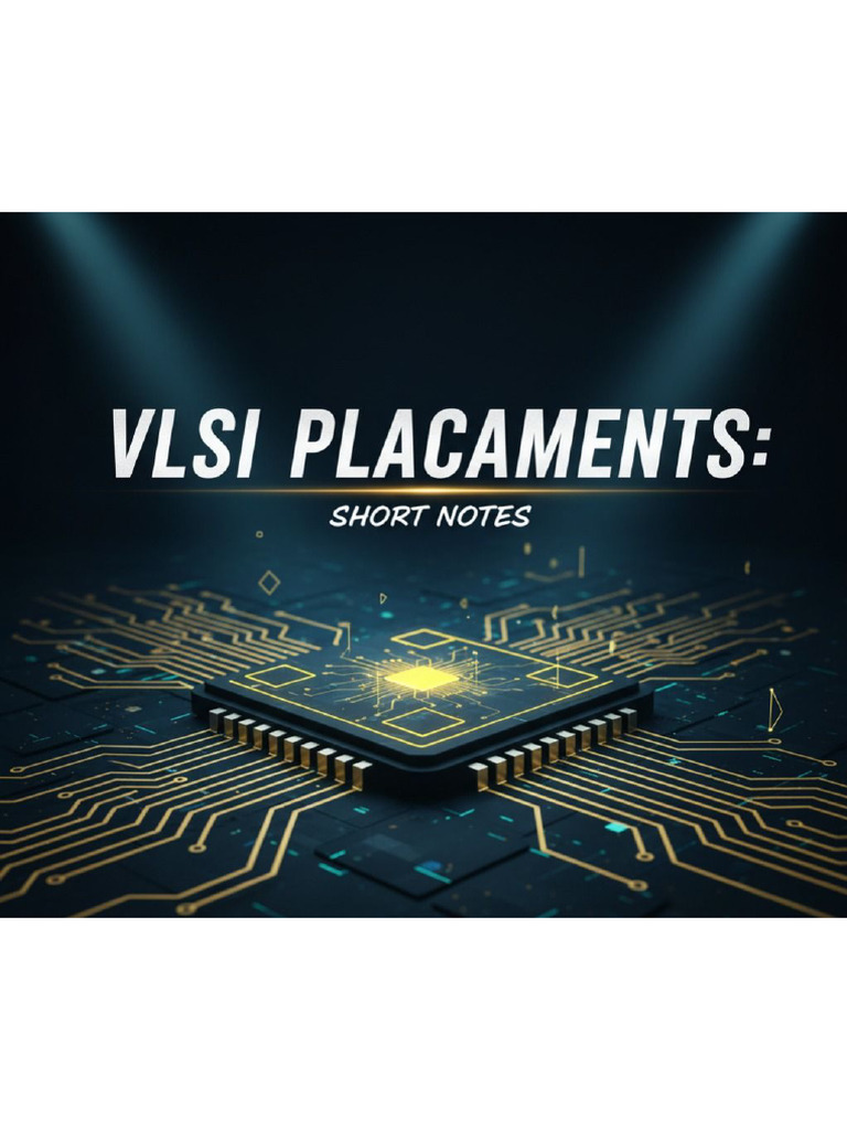 VLSI Placements - Short Notes | PDF