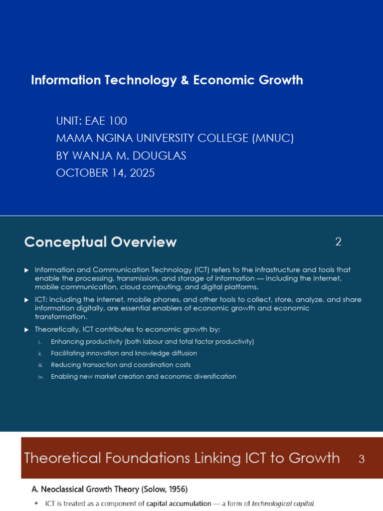 Lecture 9_information Technology and Economic Growth_14!10!2025_by Dw | PDF