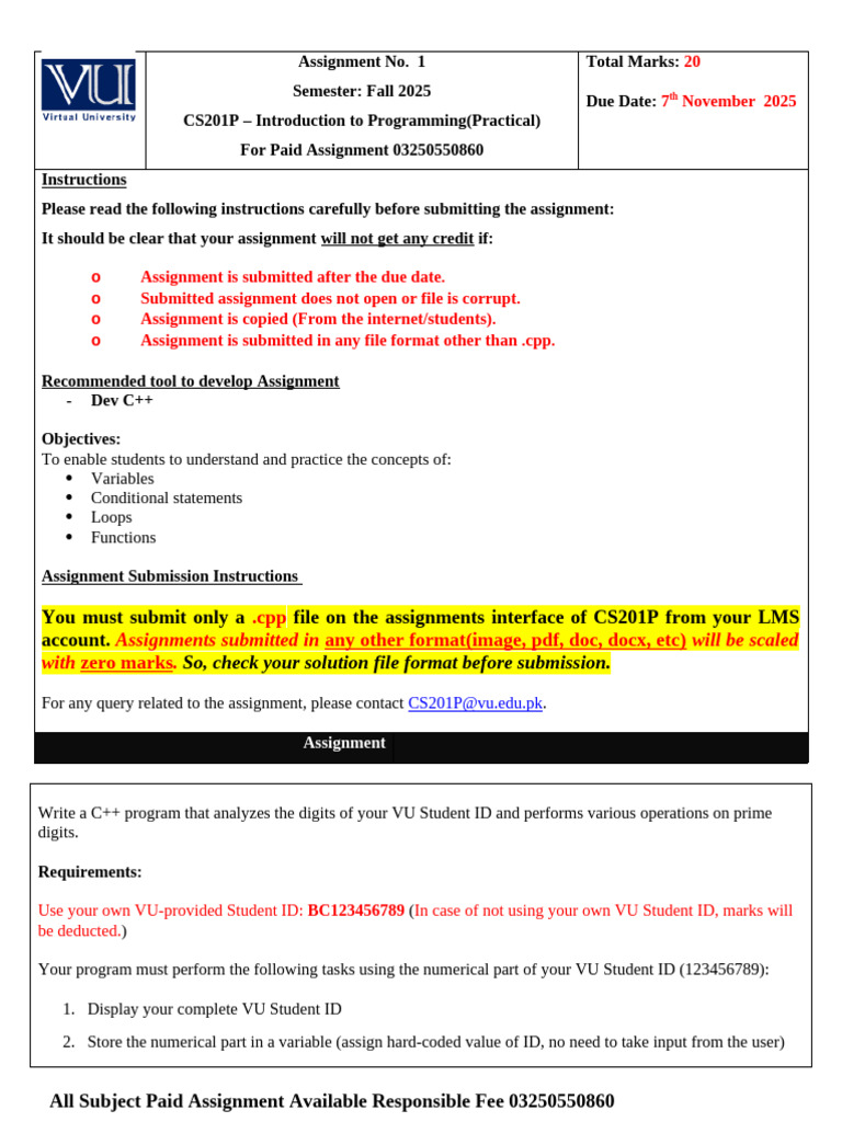 CS201P 1 Fall 2025 100% Correct Solution | PDF | Computer Program | Programming