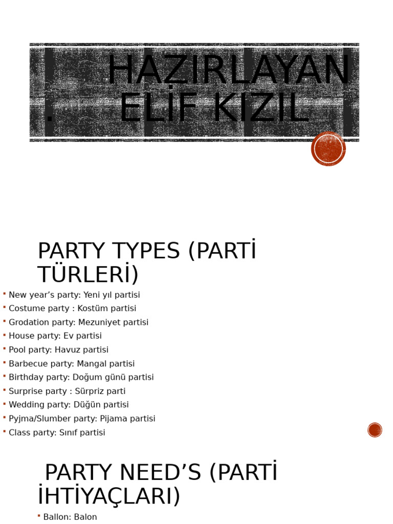 7 Ünite Party Time | PDF