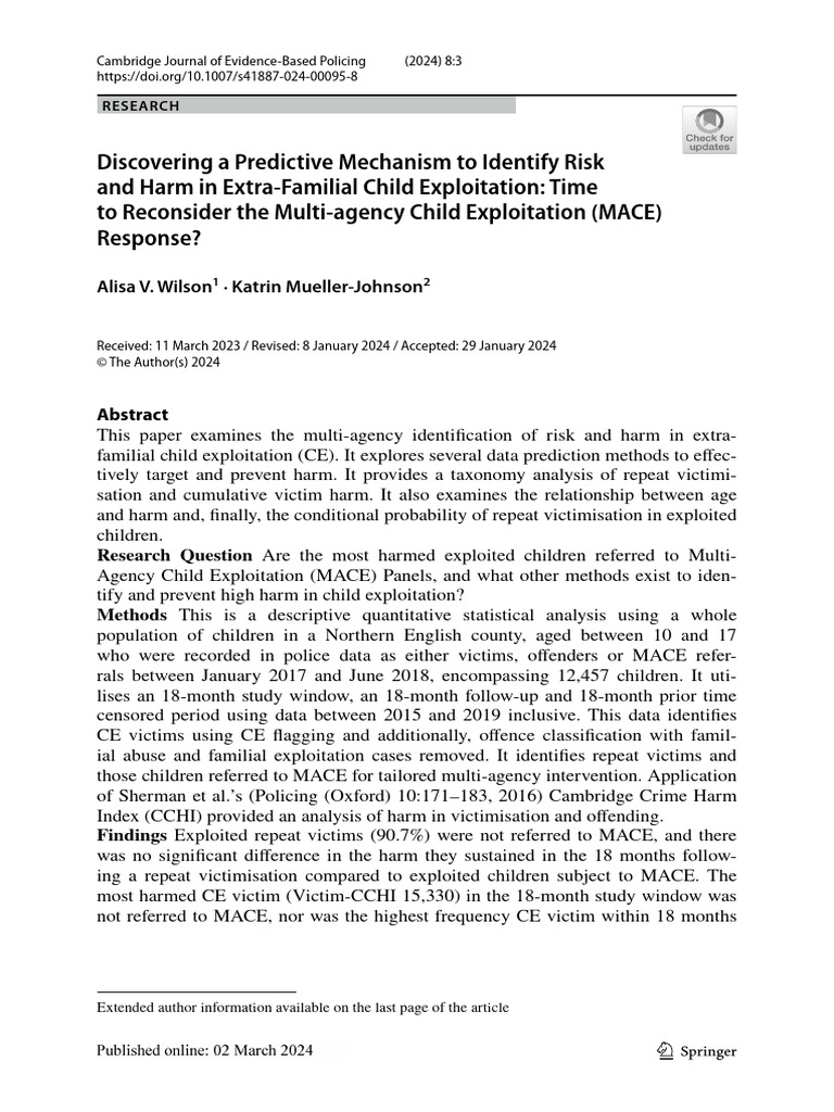 Multi Agency Child Explotation | PDF | Crimes | Crime & Violence