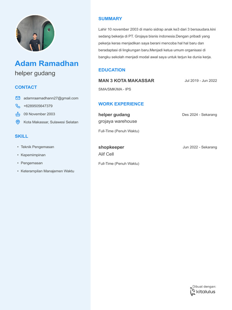 Adam Ramadhan KitaLulusCV | PDF