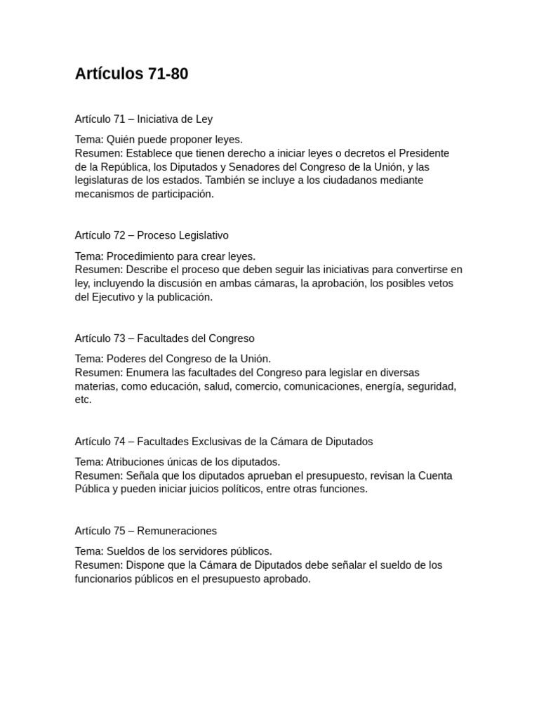 Artículos 71-80 | PDF