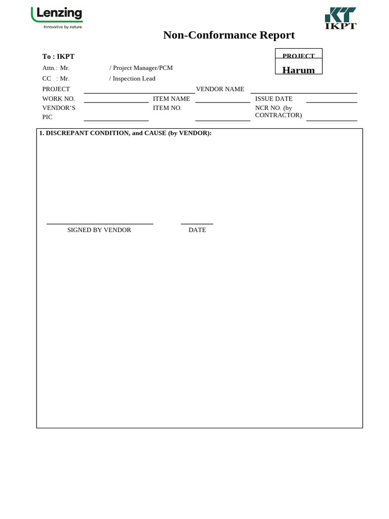 App - 3 - NCR Form | PDF