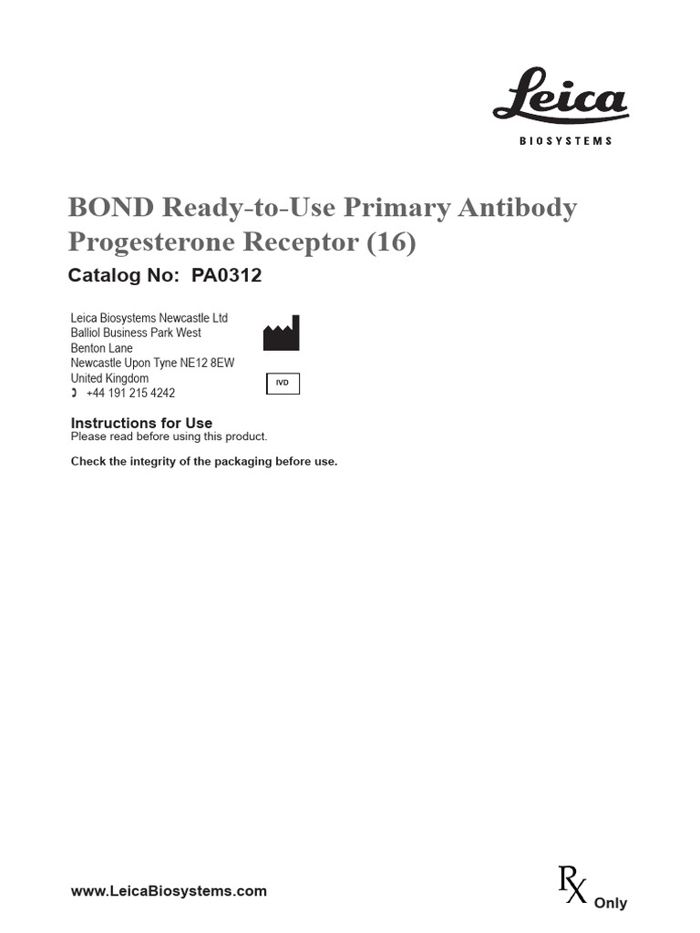 Breast - Progesterone Receptor (16) RTU, ER2 20 Menit | PDF ...