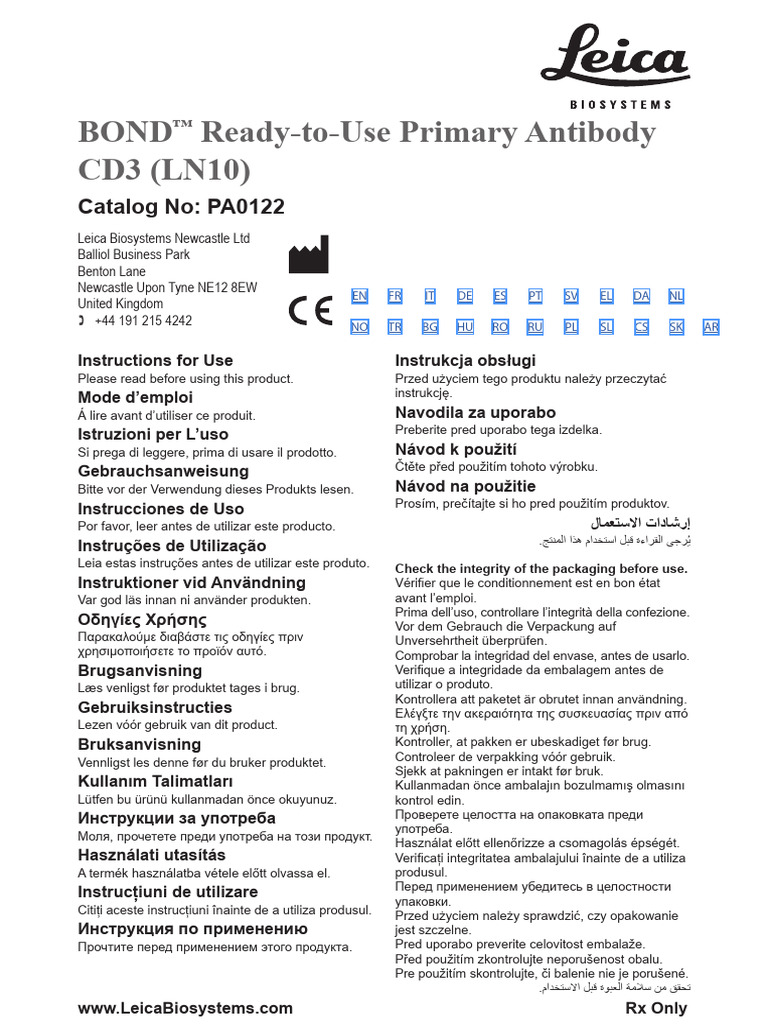 Lymphoma - CD3 (LN10) RTU, ER2 20 Menit | PDF | Immunohistochemistry ...