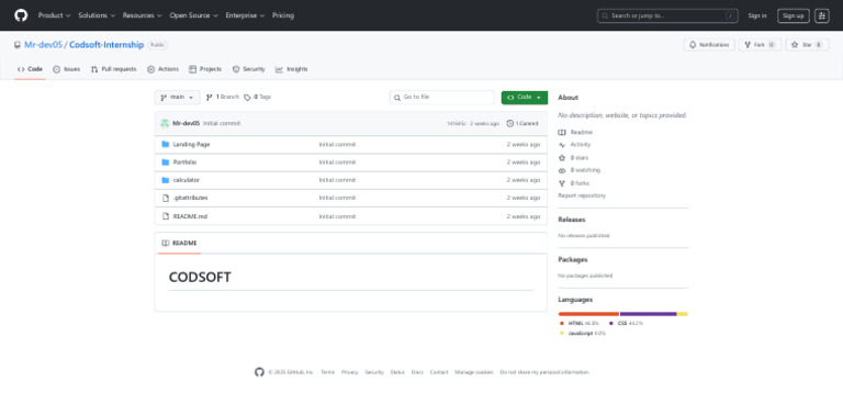Github Com Mr-Dev05 Codsoft-Internship Tree Main | PDF | Web Software | Hypertext