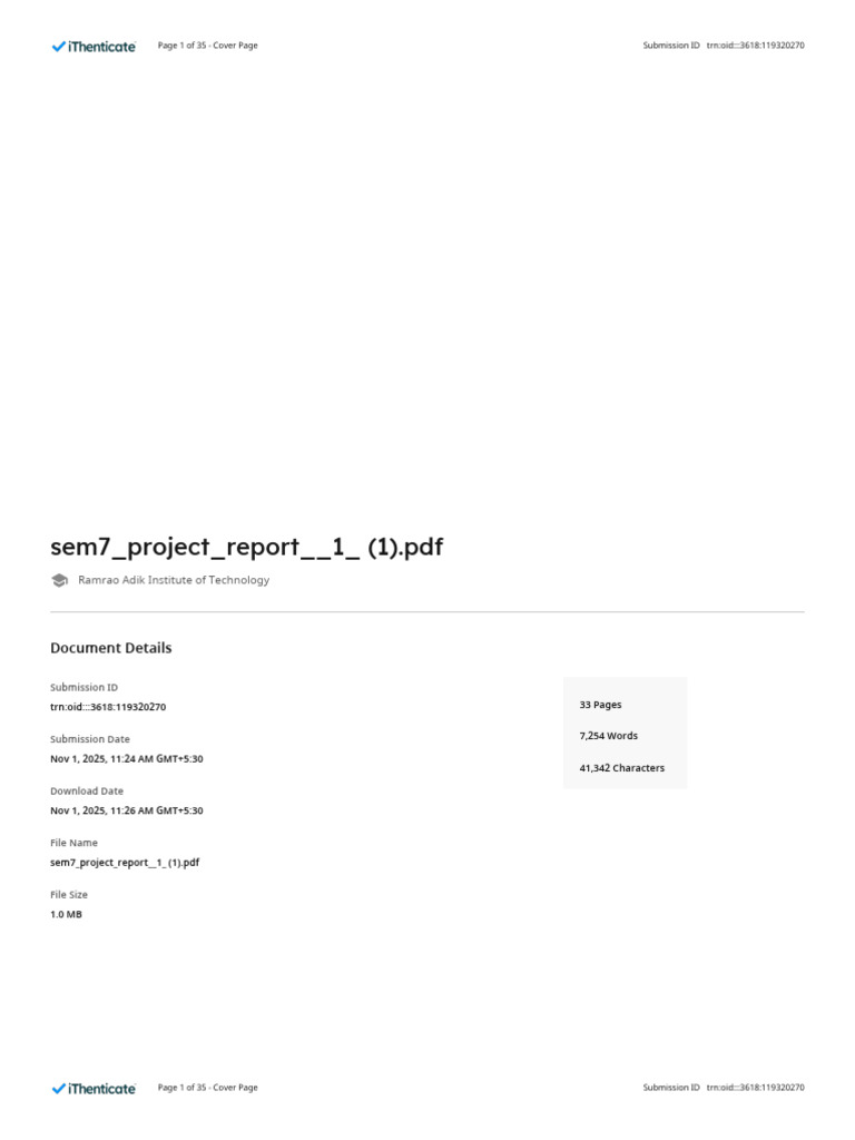 Sem7 Project Report AI Report-20% | PDF | Firewall (Computing ...