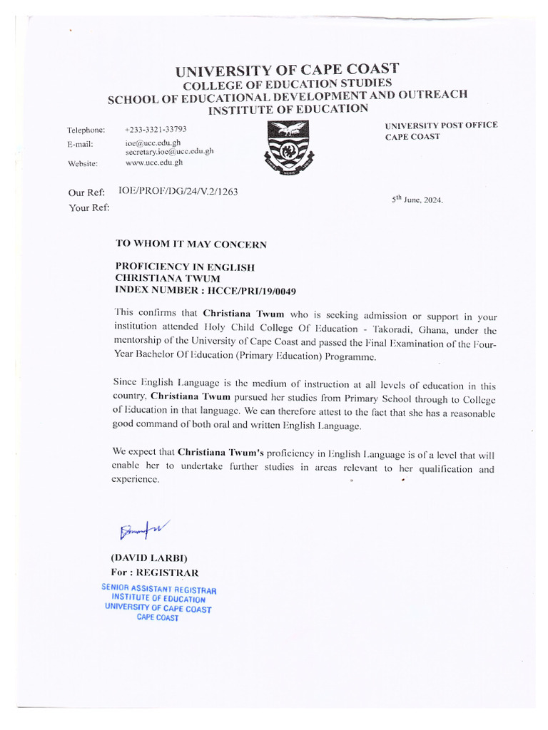 Ucc Letter 021126 | PDF
