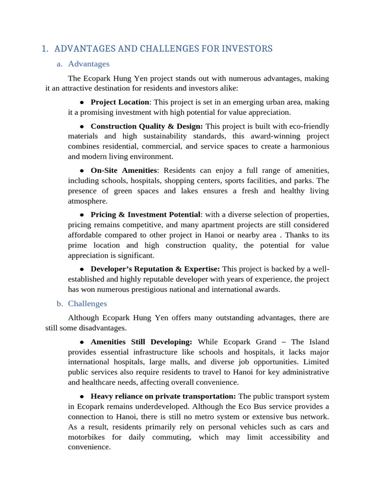 Advantages and Challenges for Investors | PDF | Economies