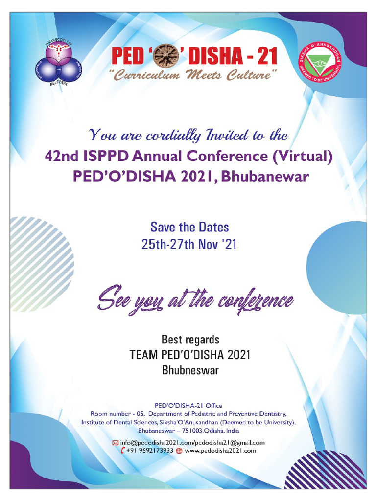 Brochure Isppd Pedod 1 | PDF