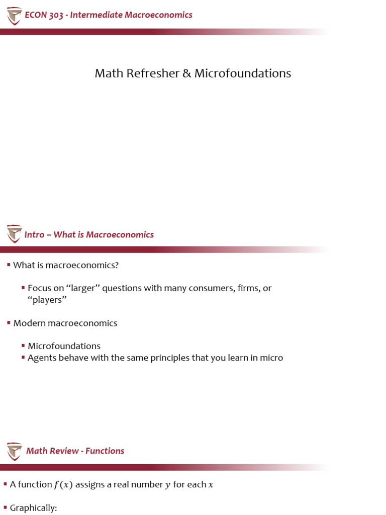 Math Micro Foundations | PDF | Demand | Economic Equilibrium