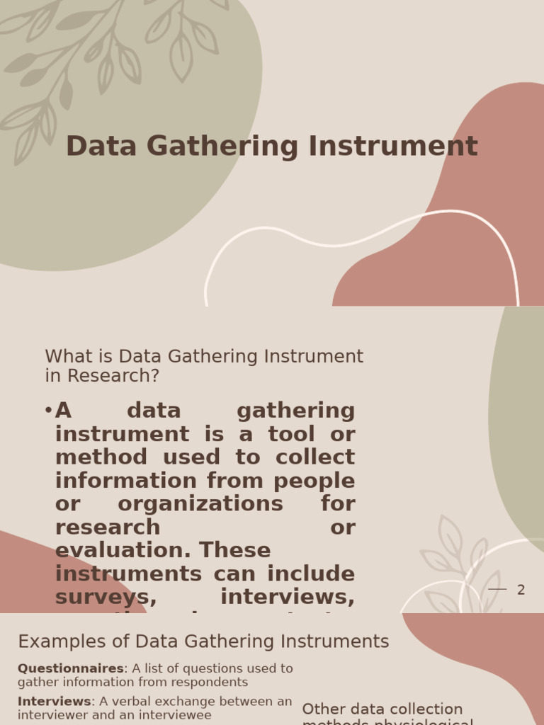 Data Gathering Instrument Research | PDF