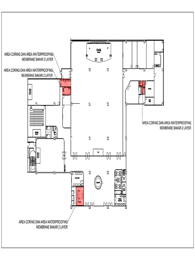 Denah Layout Area Coring Dan Waterproofing Membrane Bakar Gms ...