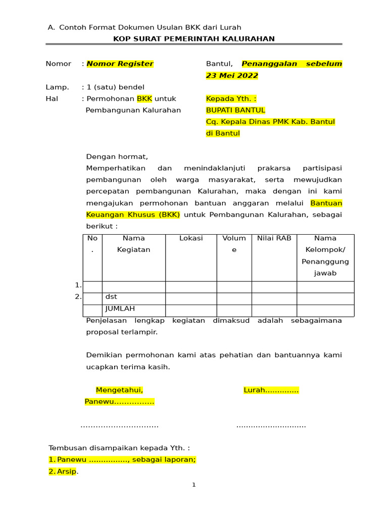 Format Proposal BKK | PDF