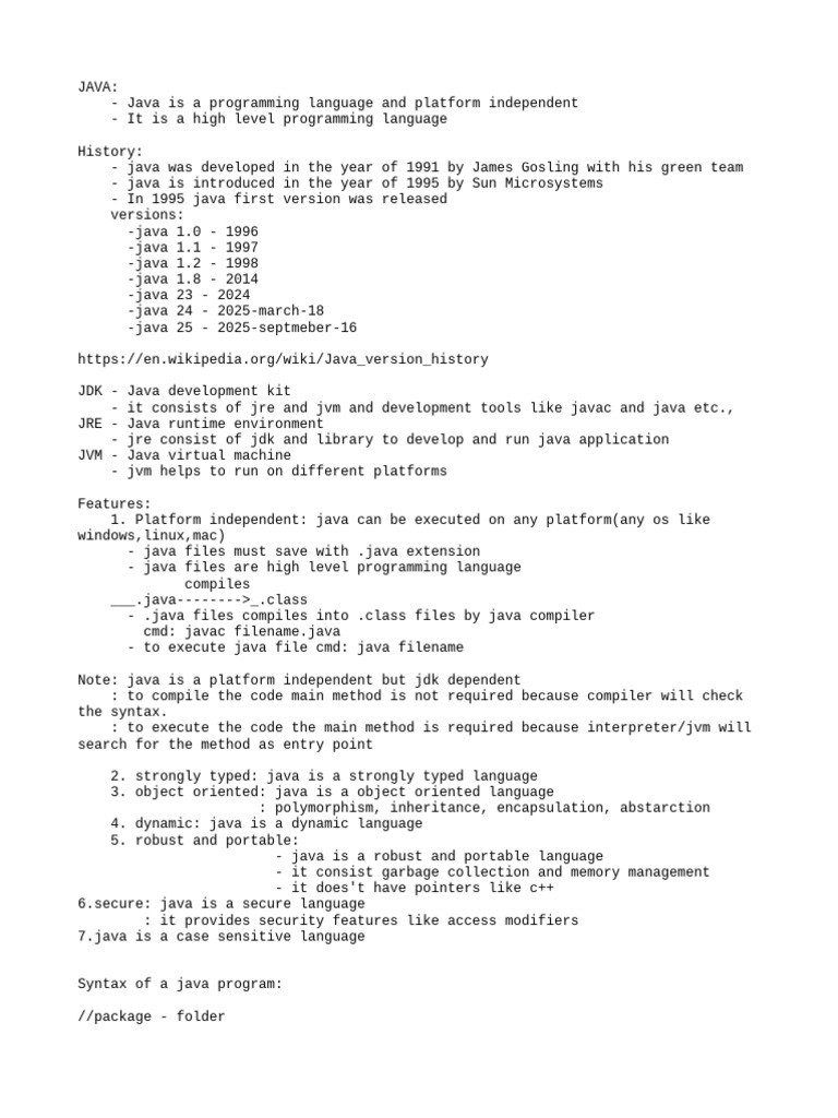 Notes 1 Pdf Class Computer Programming Method Computer 7404