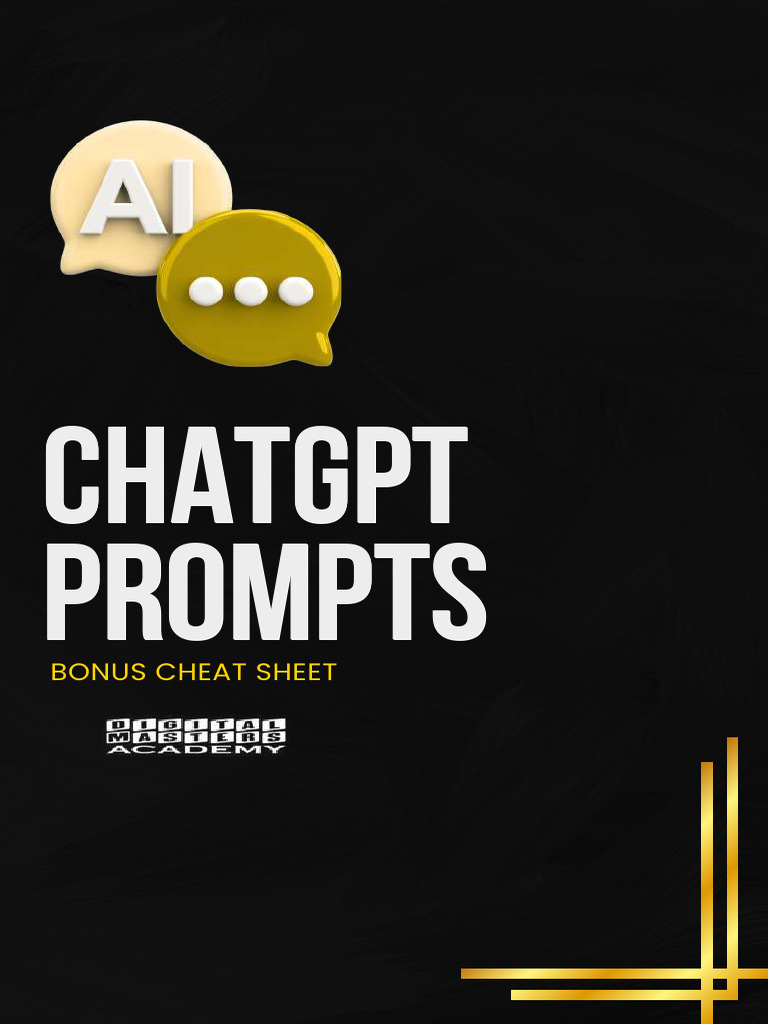 ChatGPT Prompts Cheat Sheet | PDF | Faq | Learning