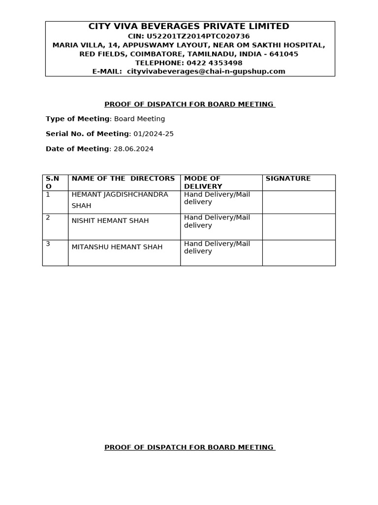 Proof of Dispatch | PDF