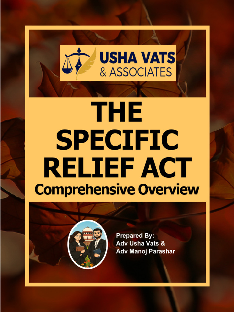 Overview of the Specific Relief Act | PDF | Legal Remedy | Private Law