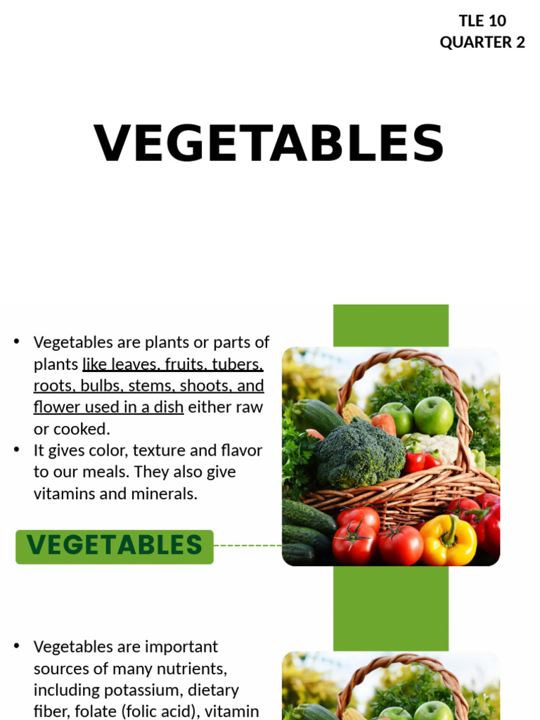 q2 Cookery 10 Classification of Vegetables | PDF | Vegetables | Fruit