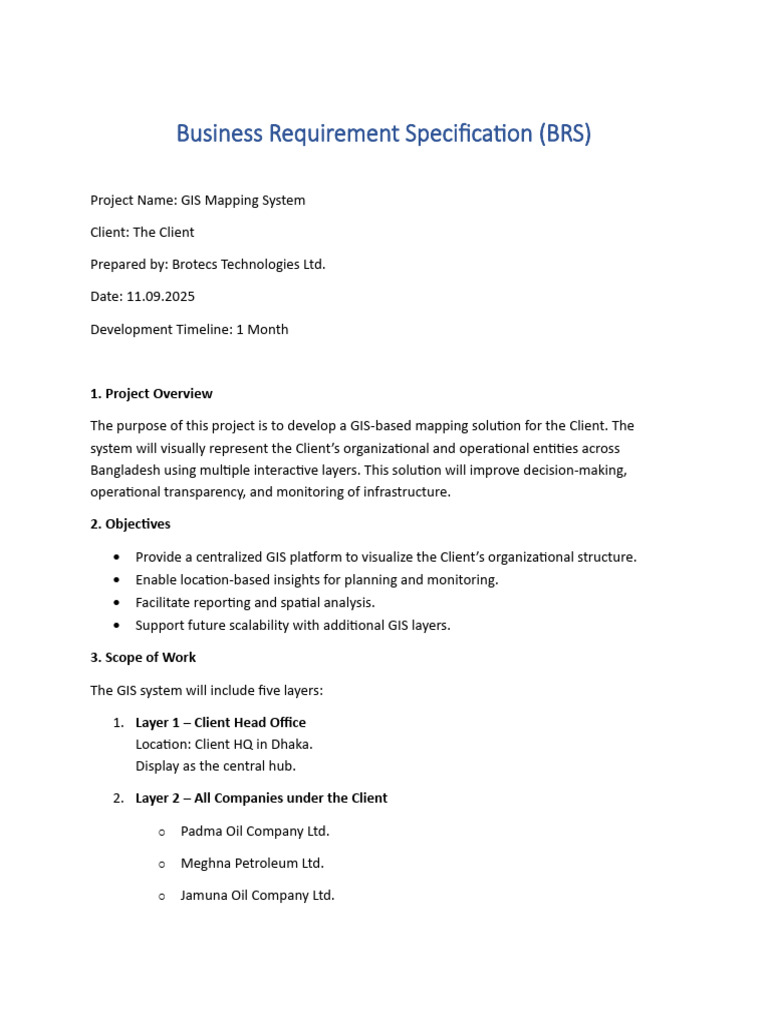 GIS Mapping System BRS for Bangladesh | PDF | Software | Information ...