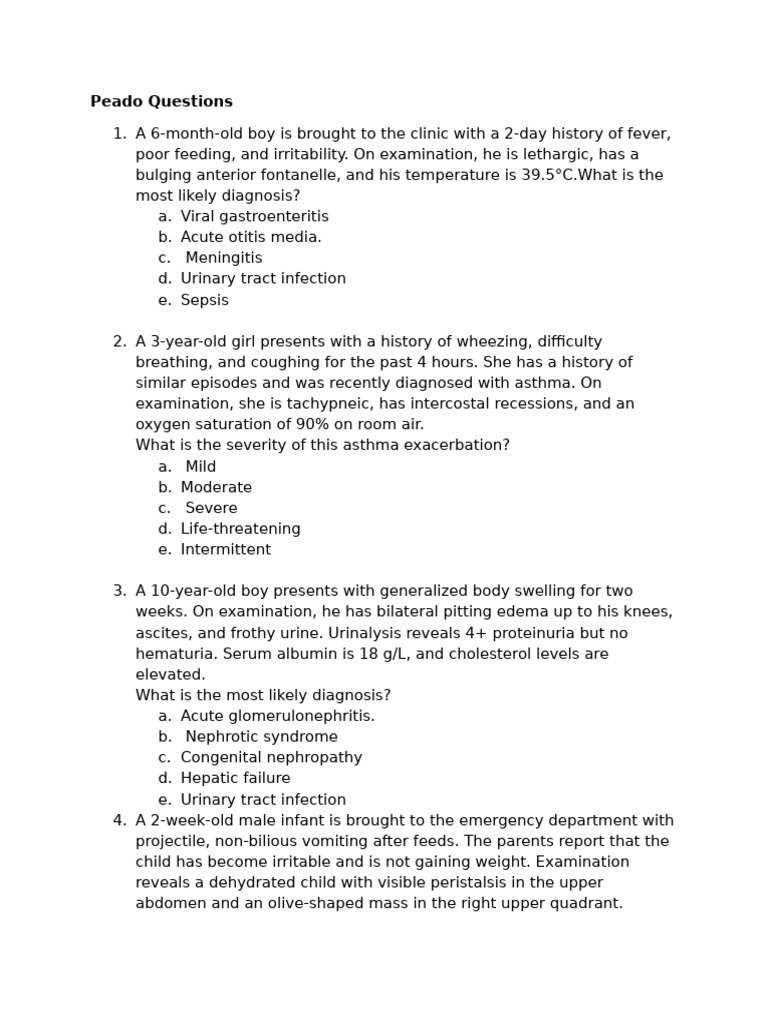 Peado Questions | PDF