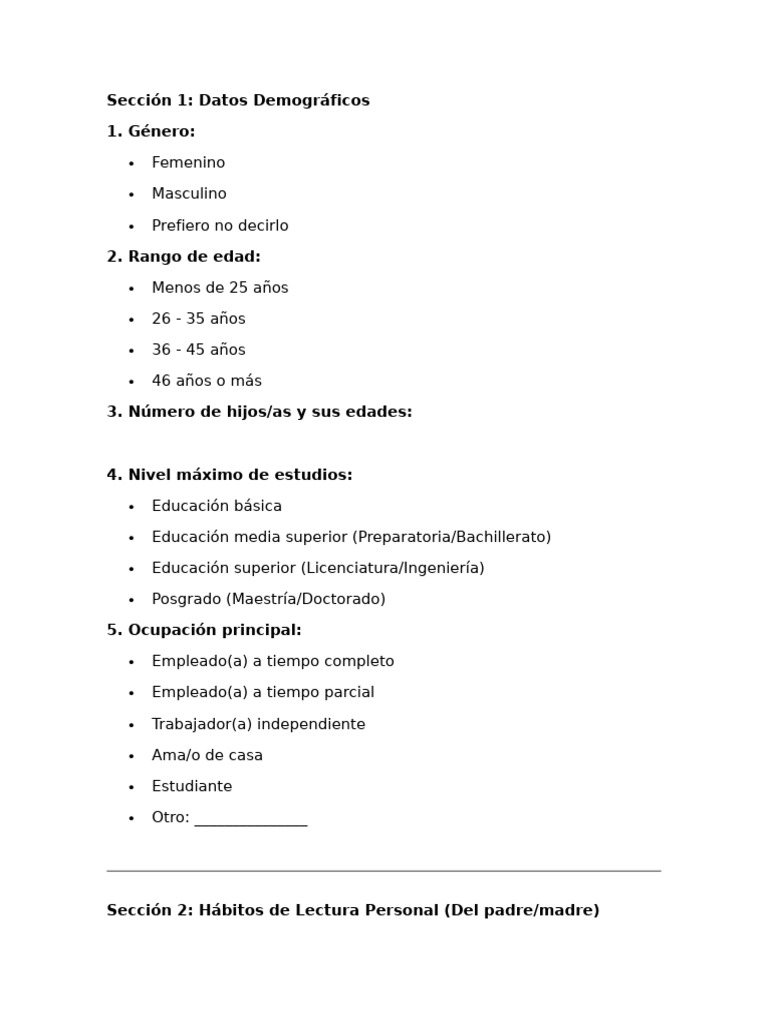 Encuesta Sobre La Lectura de La Realidad | PDF | Escuelas