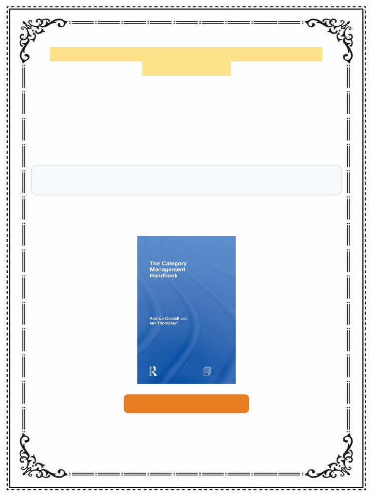 The Category Management Handbook 1st Edition Andrea Cordell available ...