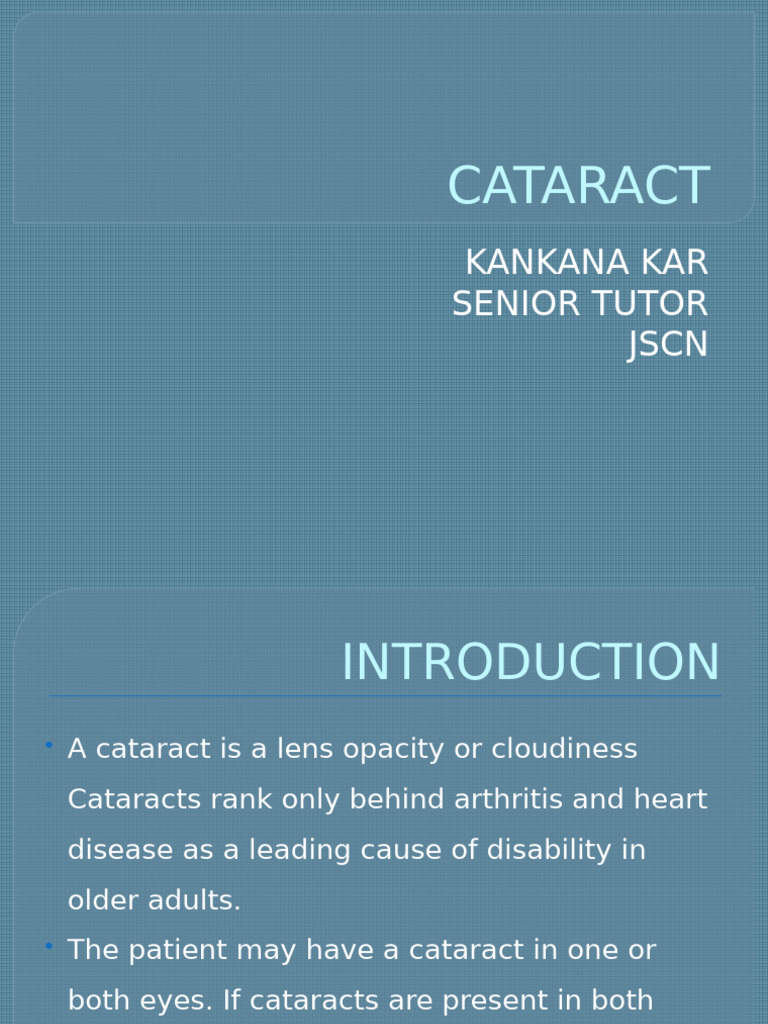 Cataract | PDF | Cataract | Vision