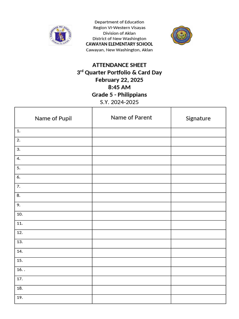 Releasing of Cards Attendance | PDF