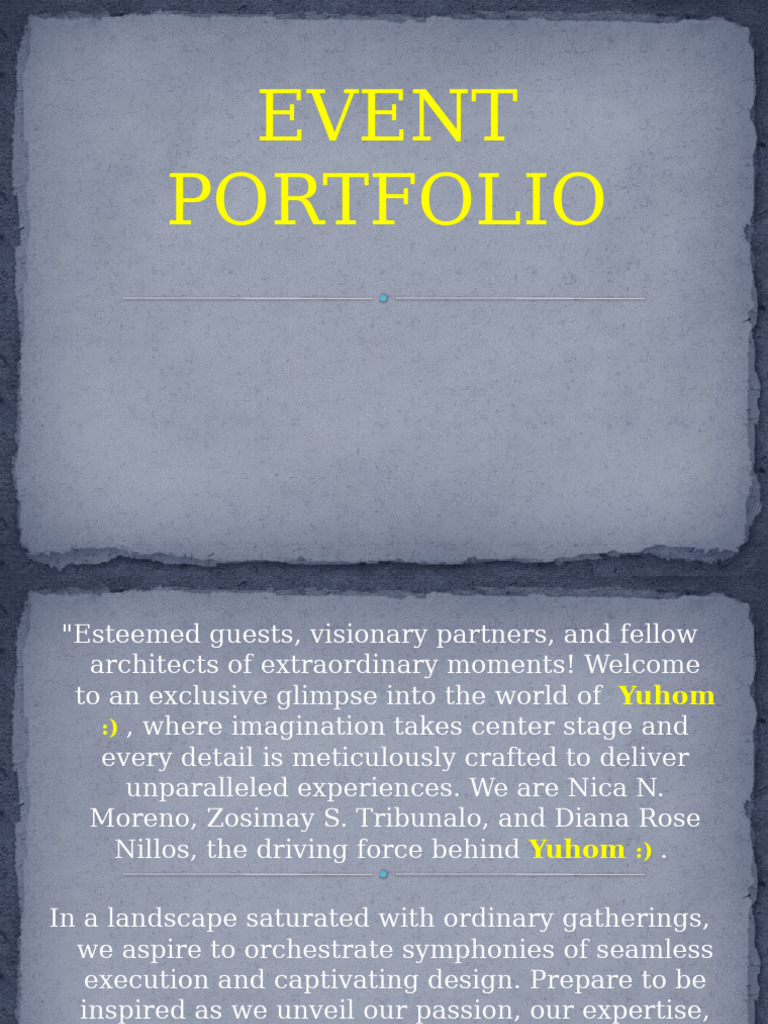 Event Management Portfolio | PDF