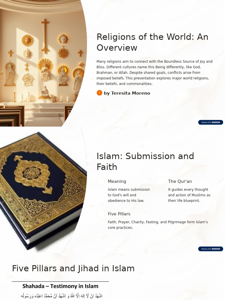 Religions of The World An Overview | PDF | Brahman | Noble Eightfold Path