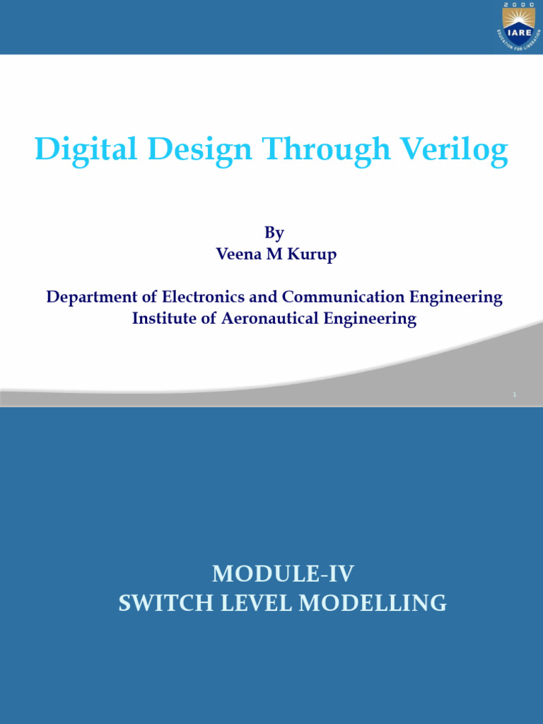 DDTV MODULE4.pptx | PDF | Cmos | Logic Gate