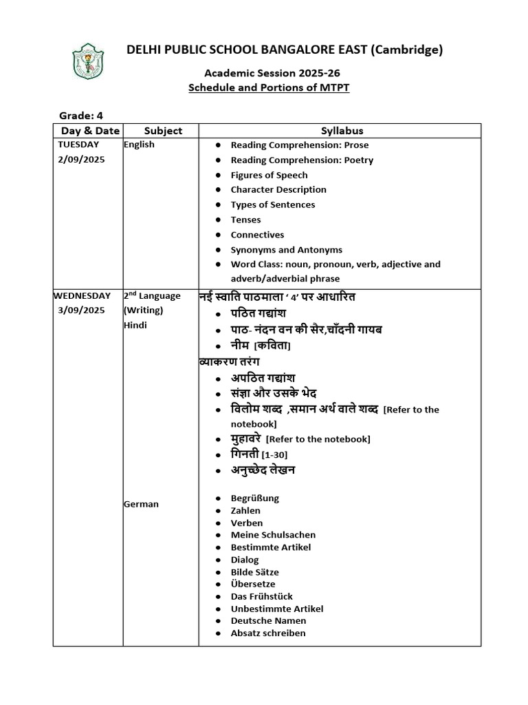 7248 Grade 4 MTPT Portion File 25-26 | PDF | Grammar | Linguistic ...