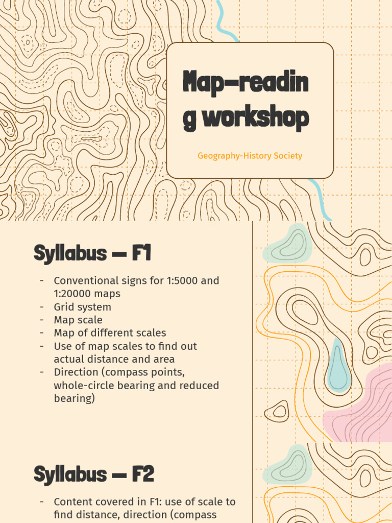 Map Reading Skills Workshop Syllabus | PDF | Contour Line | Map
