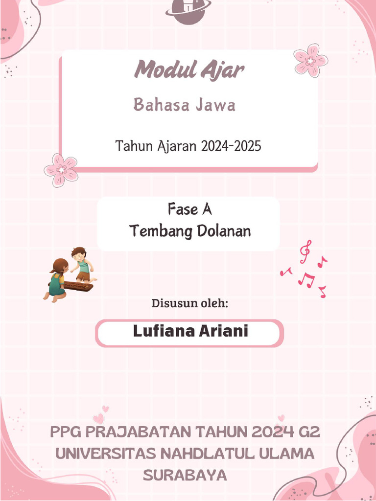 Pembelajaran Tembang Dolanan SD Jawa | PDF