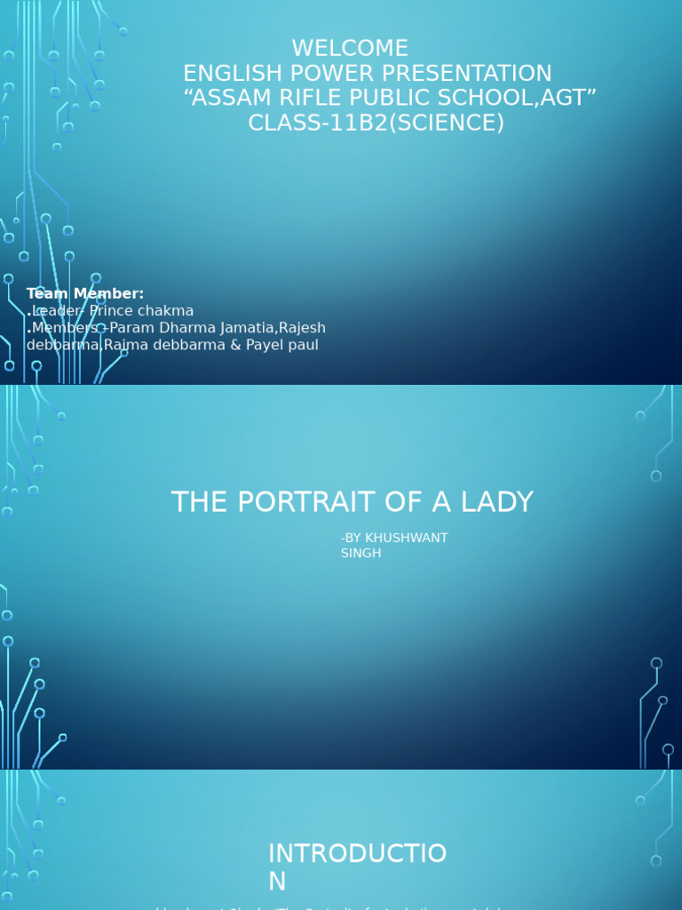 Ppt 'the Portrait of a Lady' | PDF