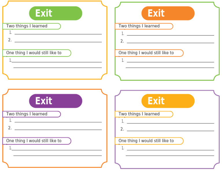 Exit Ticket | PDF