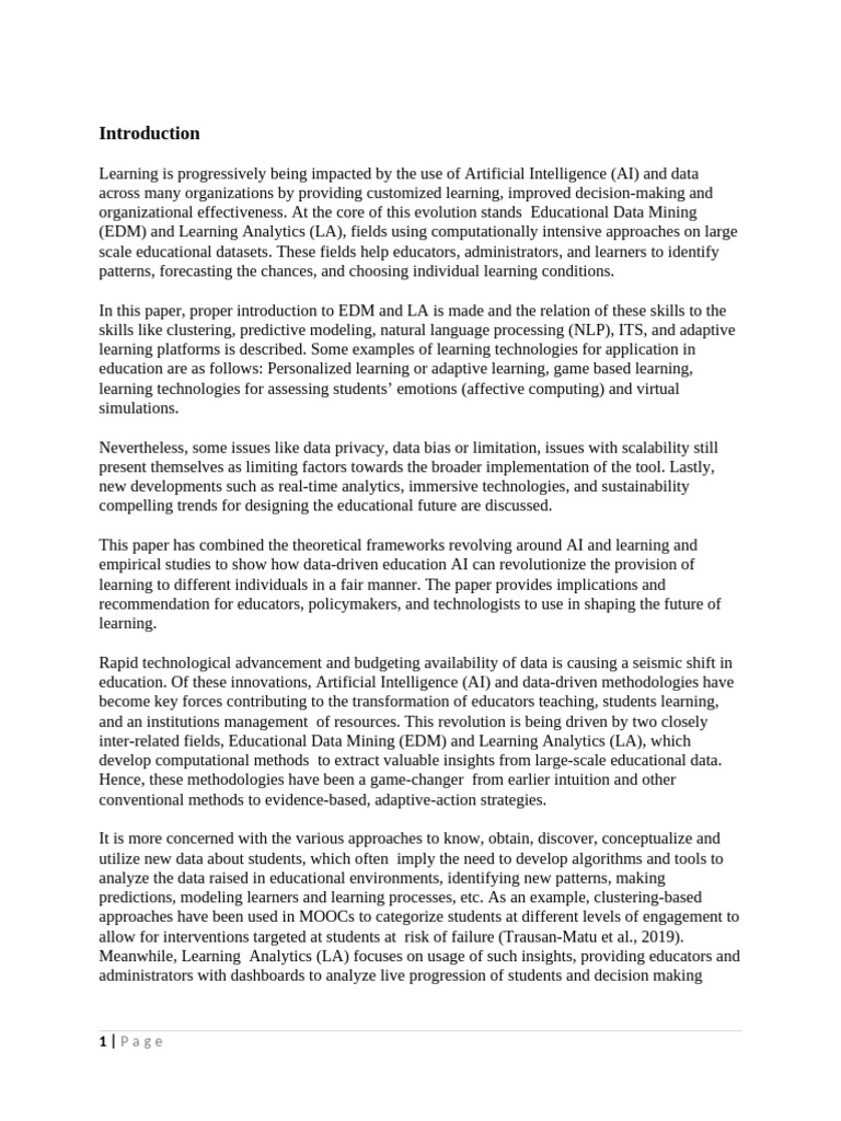 Artificial Intelligence and Data-driven Innovations in Education_ Methodologies, Applications ...